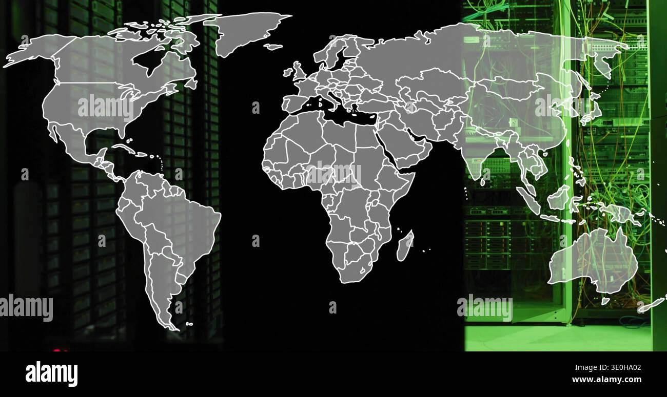 World map active cybersecurity monitoring hi-res stock photography and ...