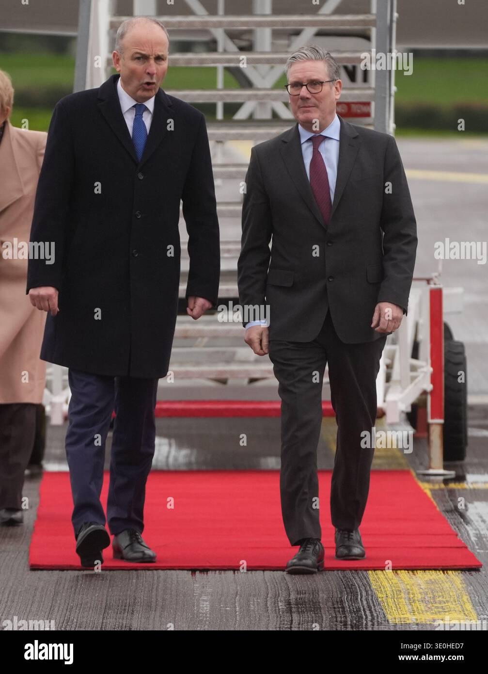 Taoiseach Micheal Martin (left) welcomes Prime Minister Sir Keir ...
