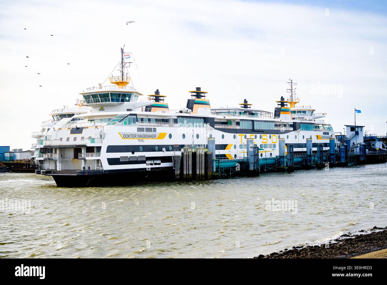 The TESO ferry service which connects the mainland with the island of ...