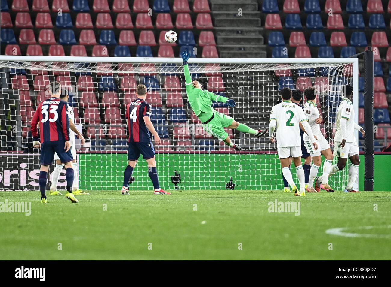 Mile Svilar (As Roma) good save on Federico Bernardeschi (Bologna Fc9 ...