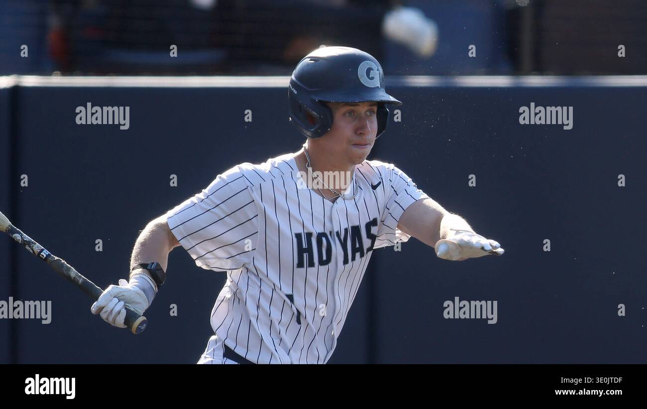 Georgetown outfielder Travis Illtch (1) during an NCAA baseball game ...