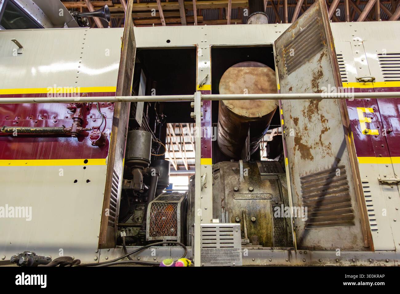 An M&S 539-series diesel engine can be seen inside a 1947 ALCO S1 ...