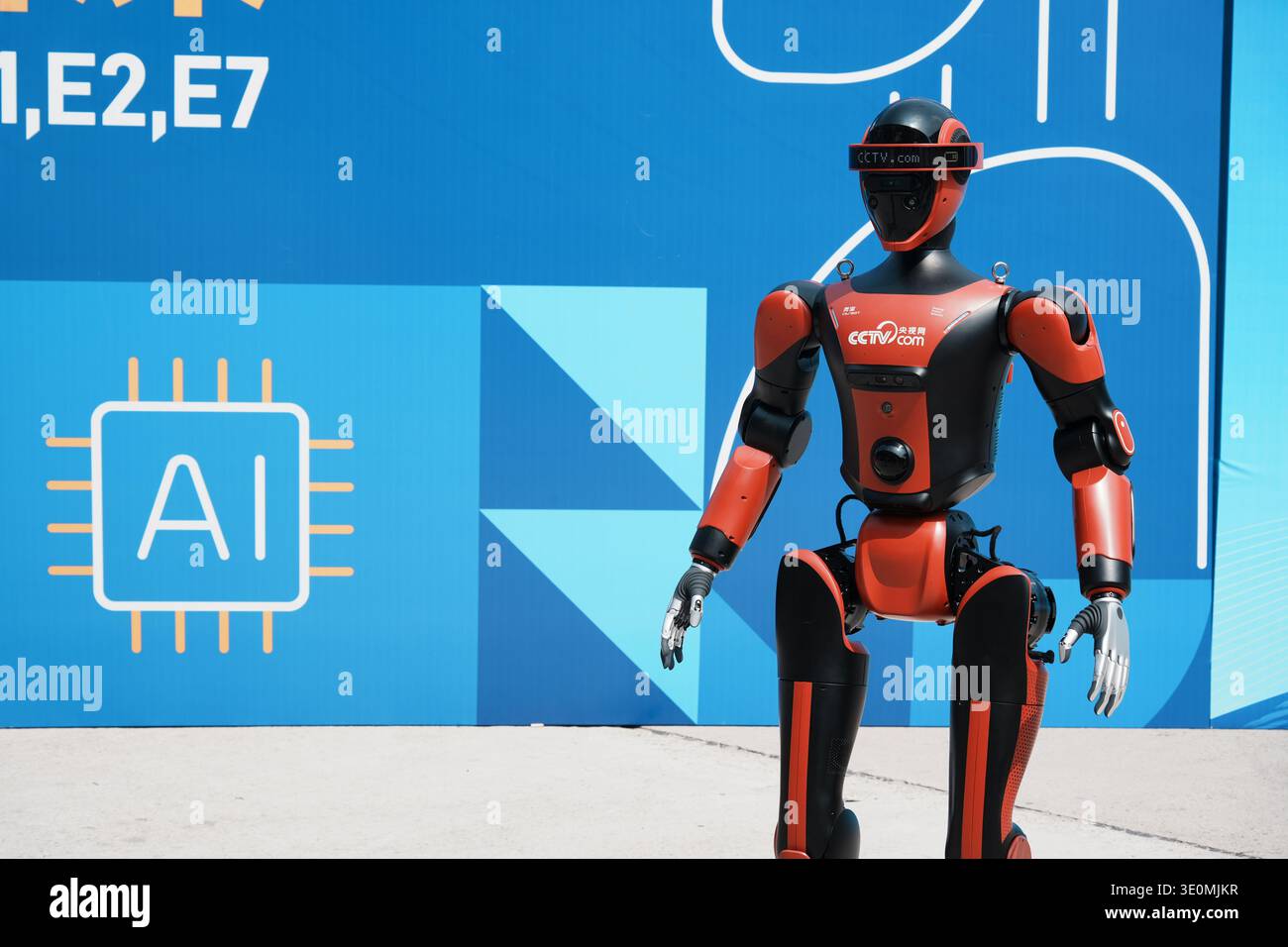 SHANGHAI, CHINA - MARCH 12, 2026 - A humanoid robot using AI chips ...