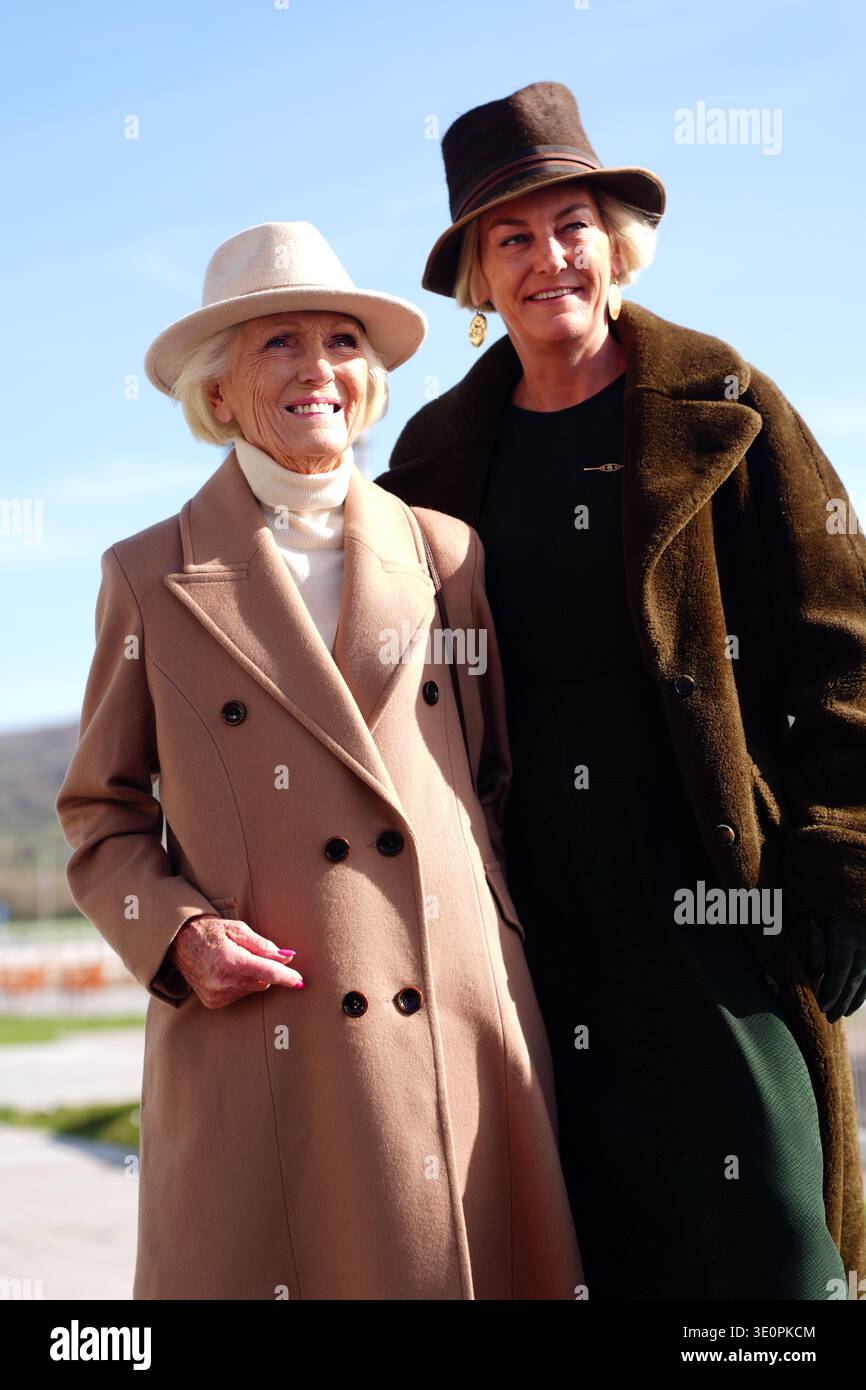 Belles Berry and Mary Berry (left) on day four of the 2026 Cheltenham ...