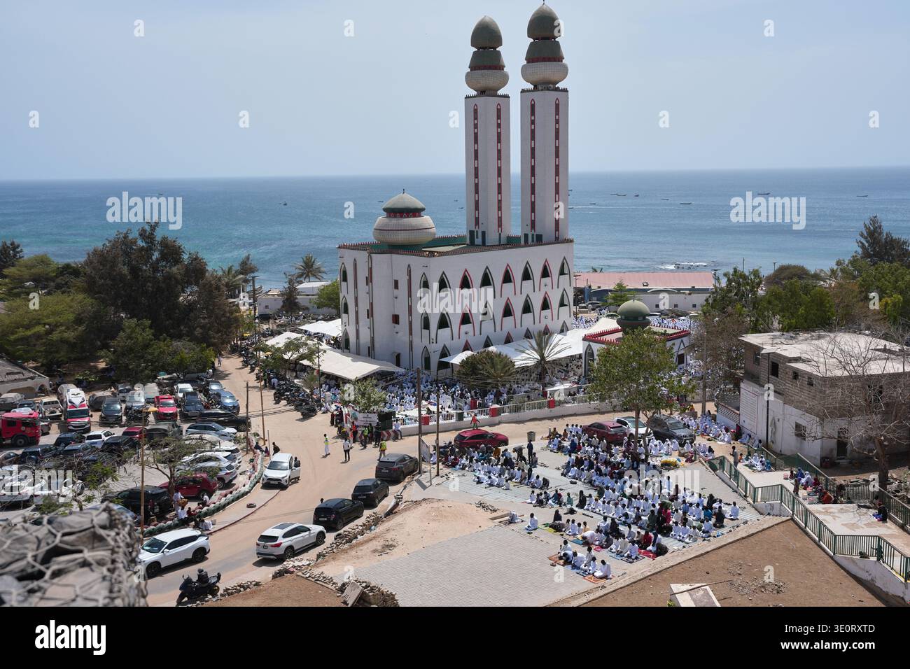 Muslims pray during the last Friday prayers of the holy month of ...