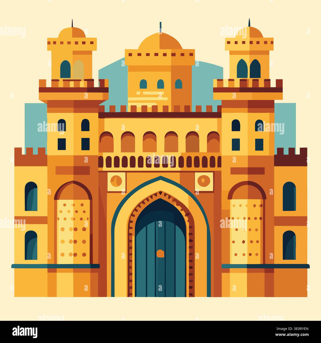 Indian fort palace Stock Vector Images - Alamy
