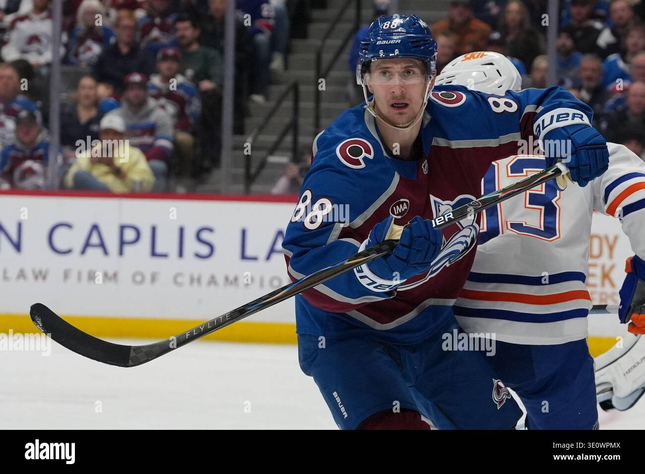 Colorado Avalanche center Martin Necas (88) in the second period of an ...