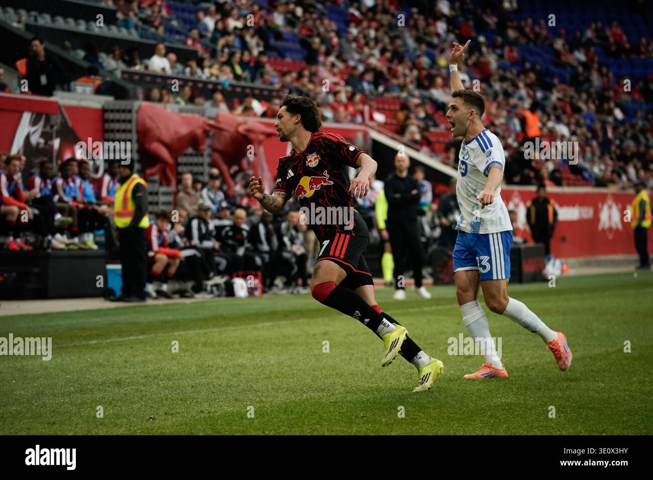 Cade Cowell of RBNY seen in action before the Red Bull New York ...