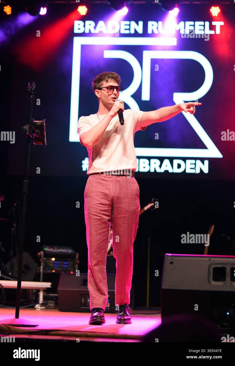 Braden Rumfelt on stage for Braden Rumfelt in Concert, Anderson Music ...
