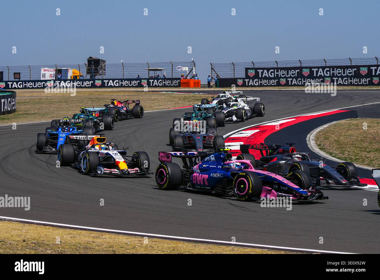 F1 car in action during sprint at Shanghai International Circuit during ...