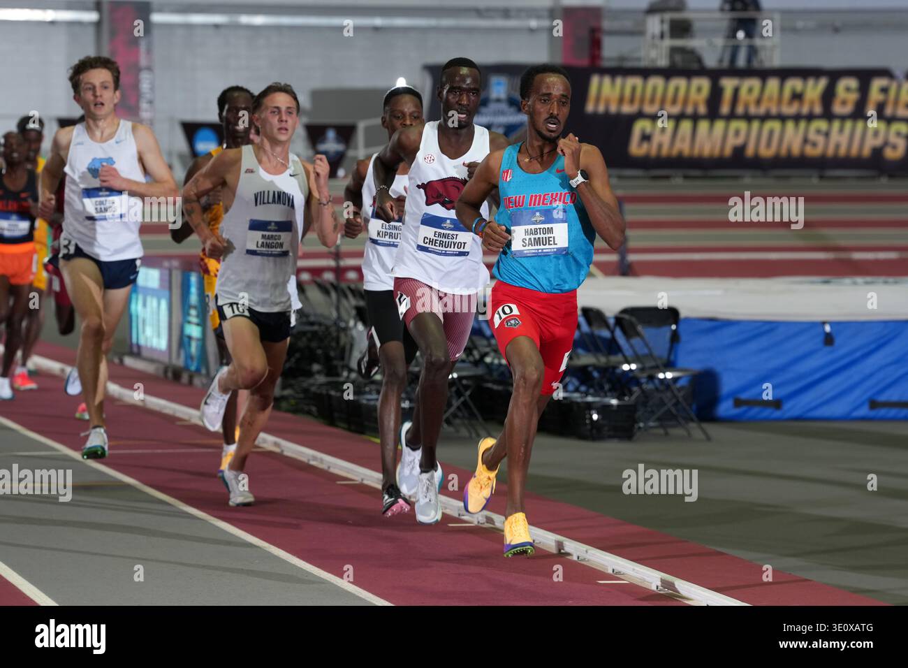 Habtom Samuel of New Mexico wins the 5,000m in 13:36.58 during the NCAA ...
