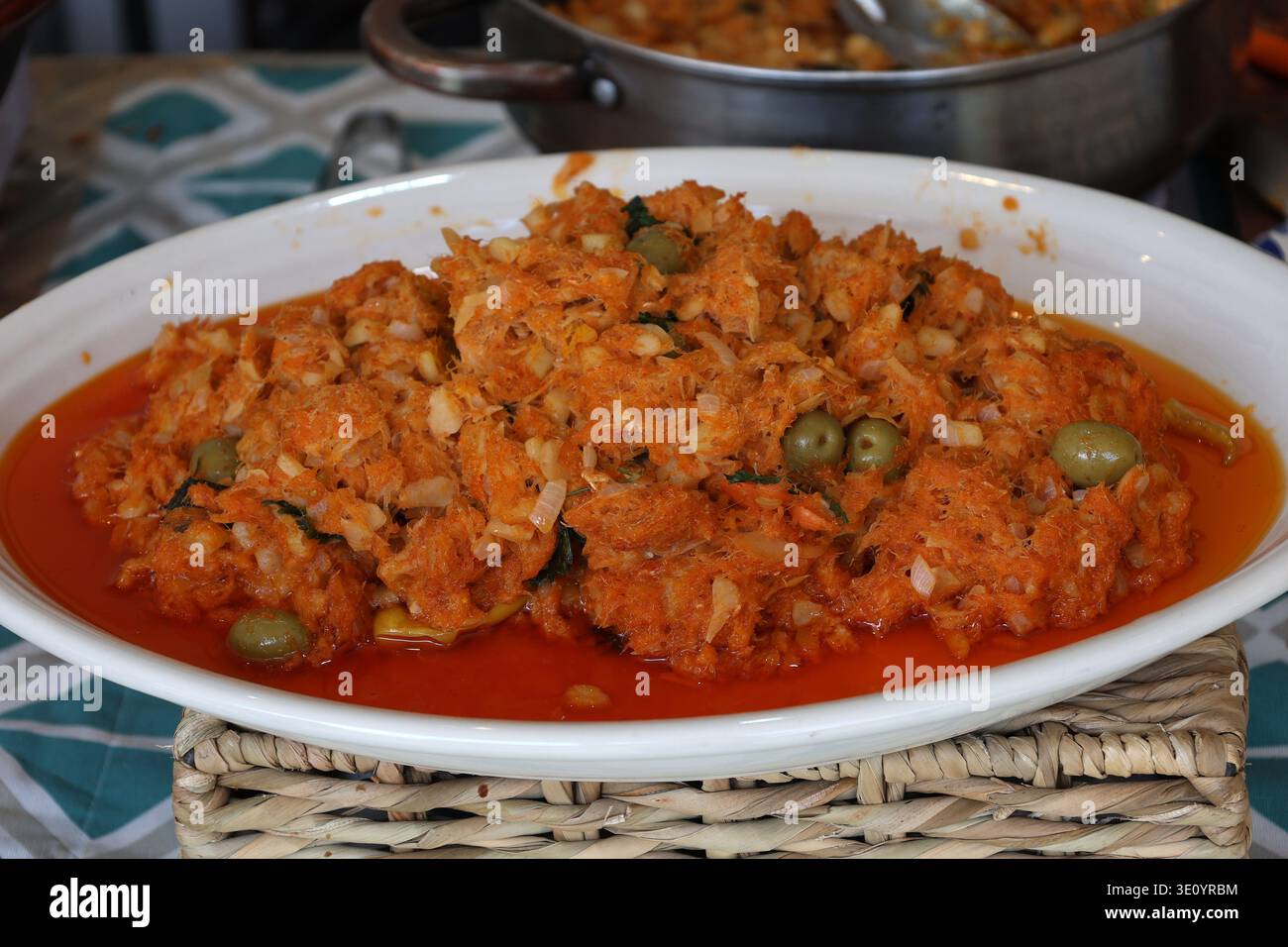 Cod, a dish, is sold at the World Fair held in the External Plaza of ...