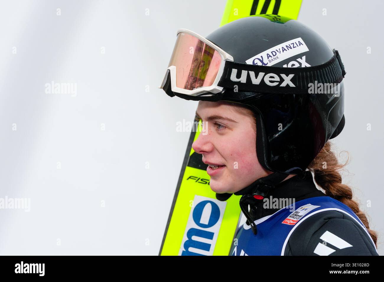 Oslo 20260314. Ingvild Synnøve Midtskogen after the women's ski jump in ...