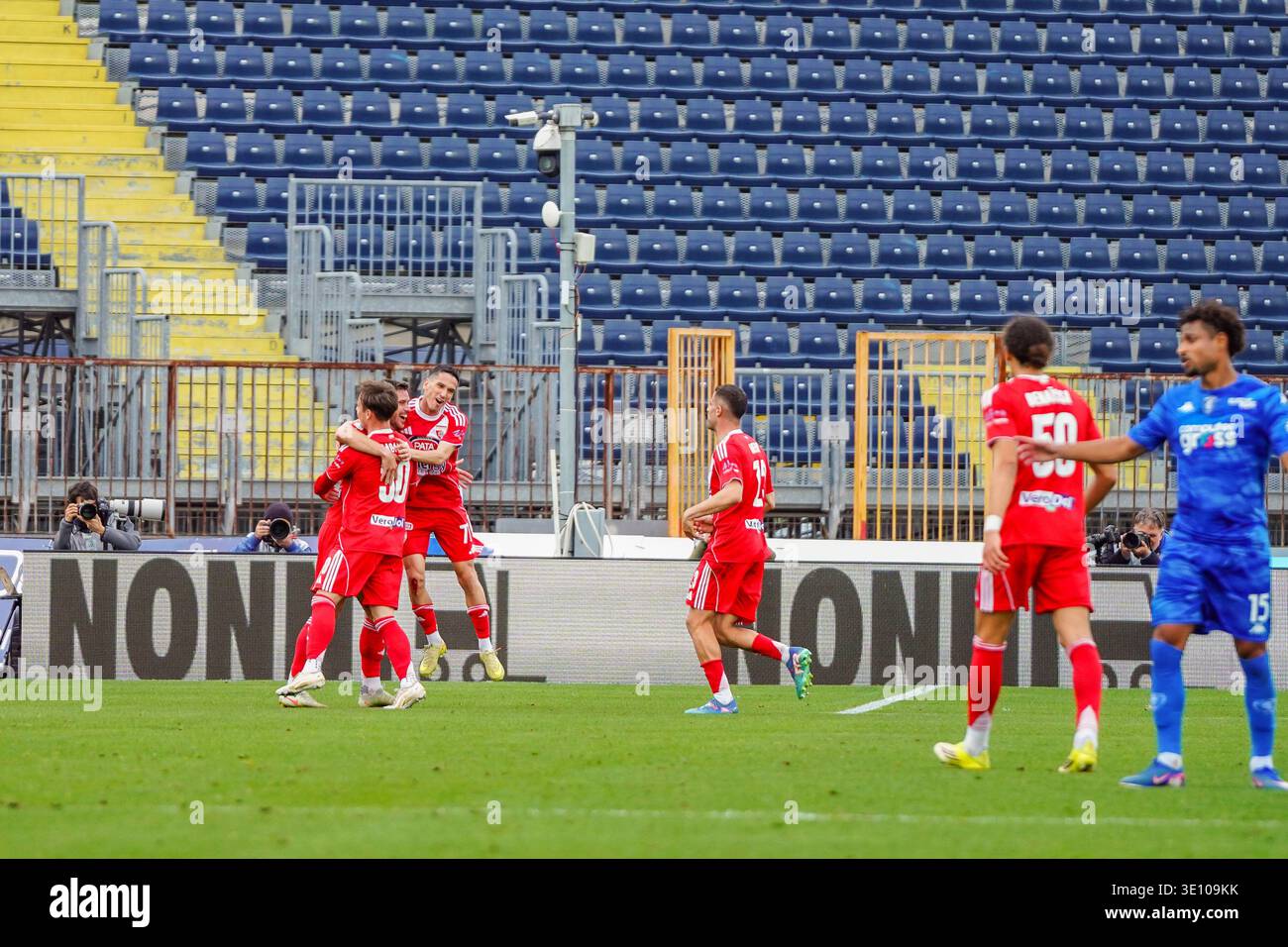 Stefano Cella (Mantova 1911) exultation for the 0-2 for Mantova during ...