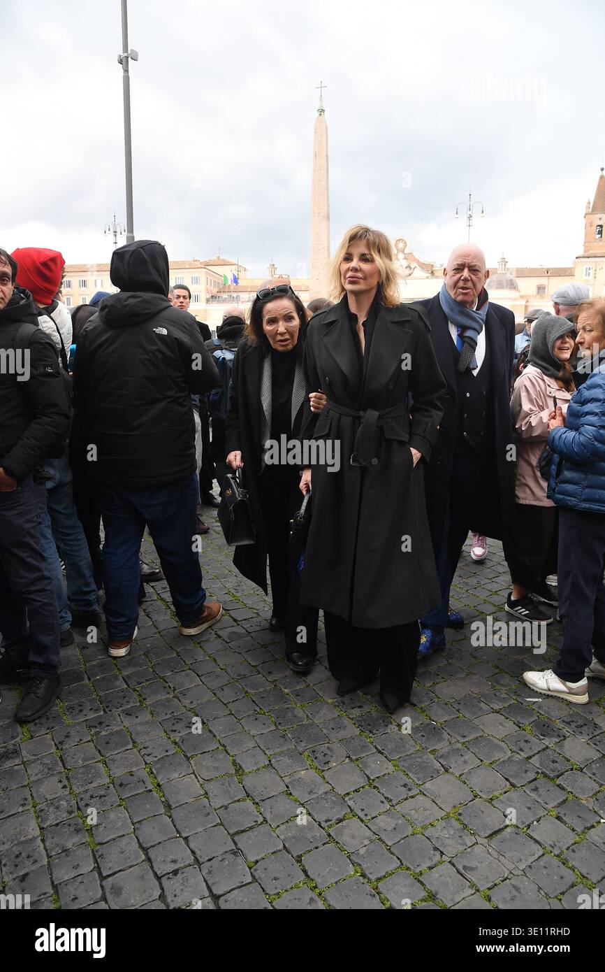 Rome, funeral of Enrica Bonaccorti at the Church of the Artists, In the ...