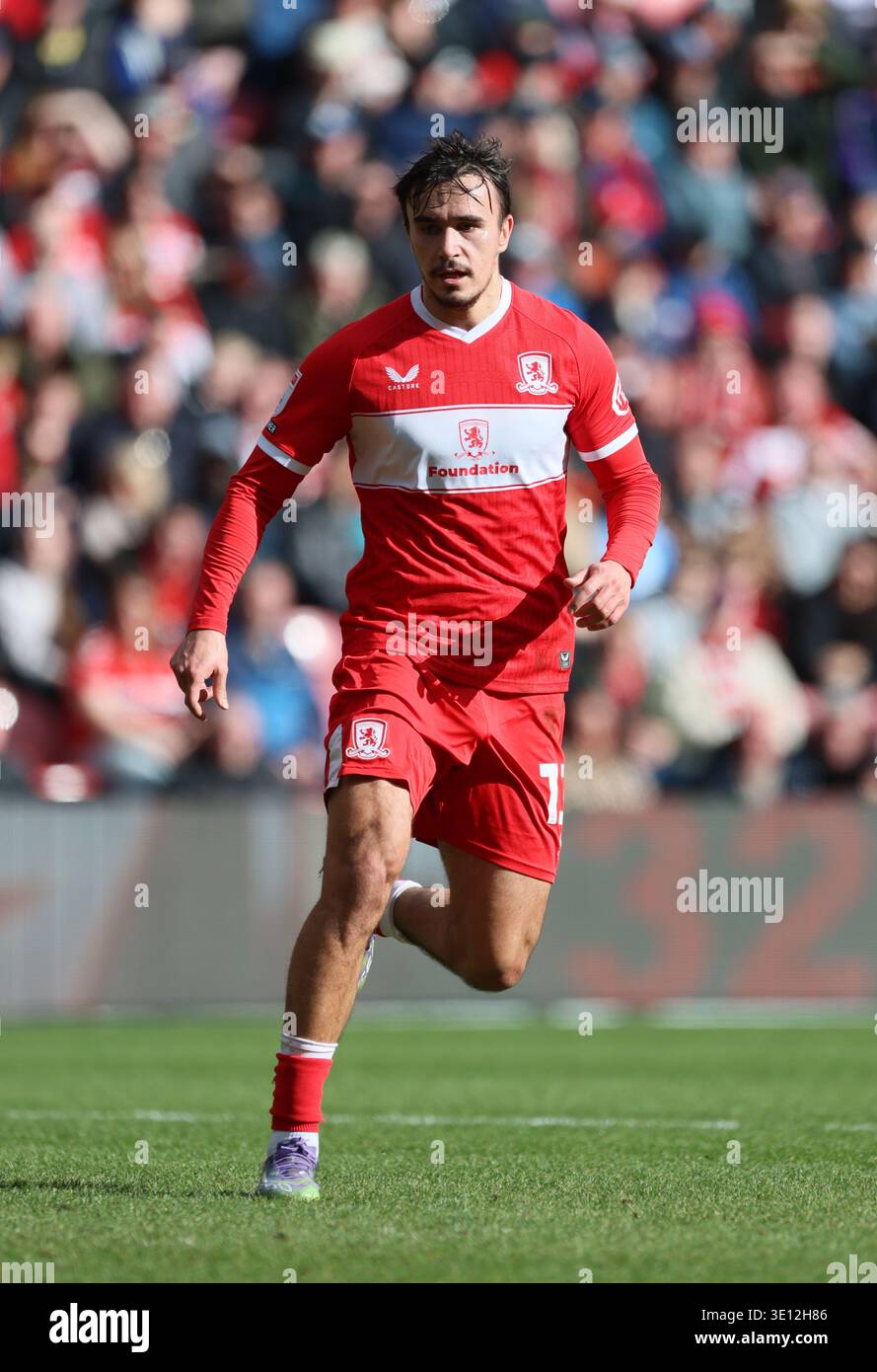 Middlesbrough's David Strelec during the Sky Bet Championship match at ...