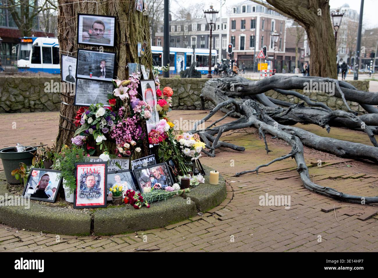 Amsterdam, Netherlands, February 15 2025: Memorial for alexei navalny ...