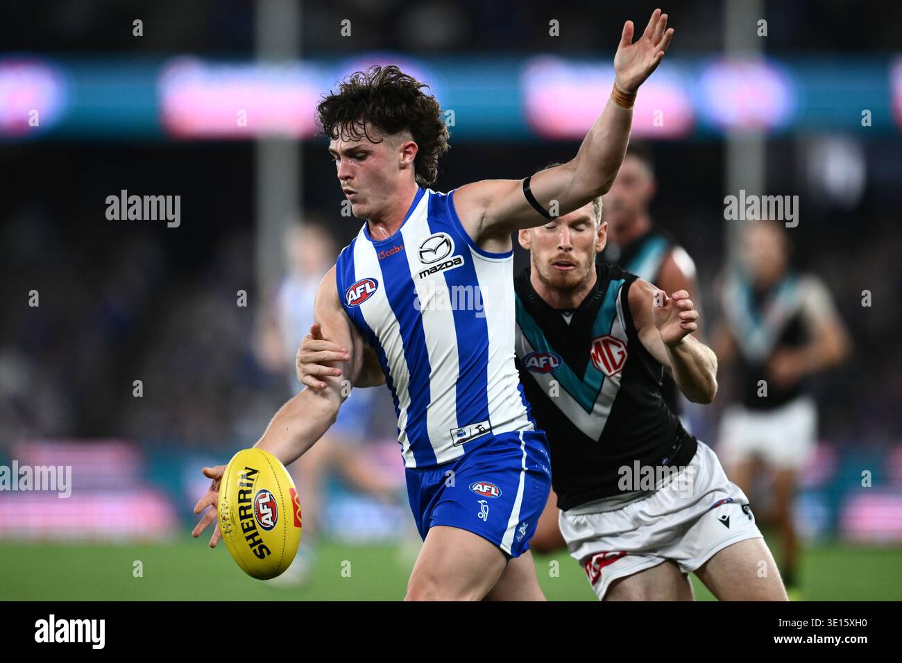 Lachy Dovaston of North Melbourne during the AFL Round 1 match between ...