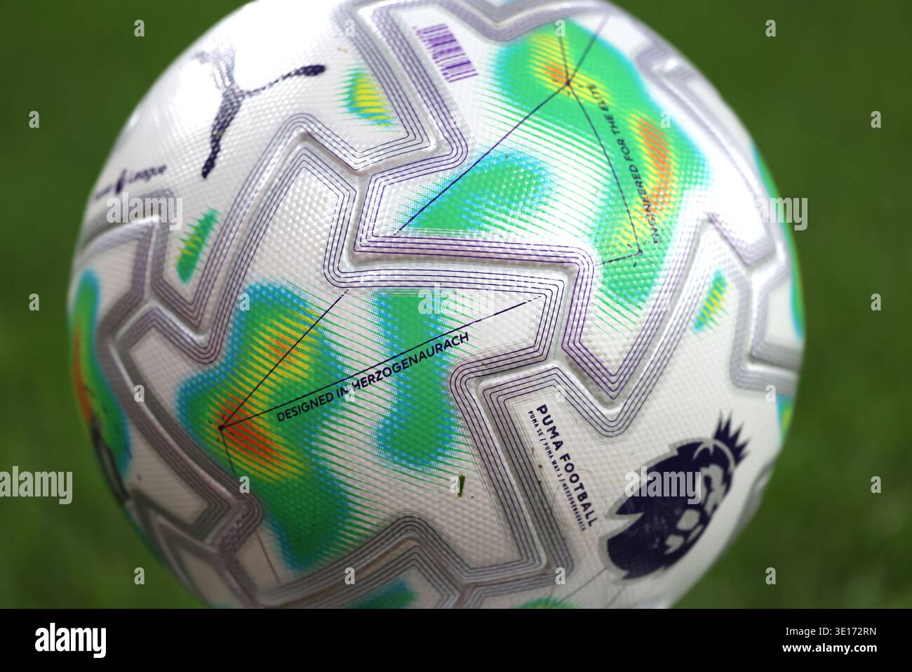 The Puma matchball at the Arsenal v Everton EPL match, at the Emirates ...