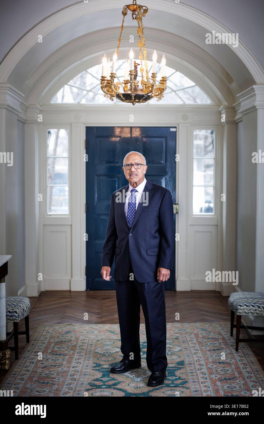 John Wrory Ficklin poses for a photo inside the Decatur House at the ...