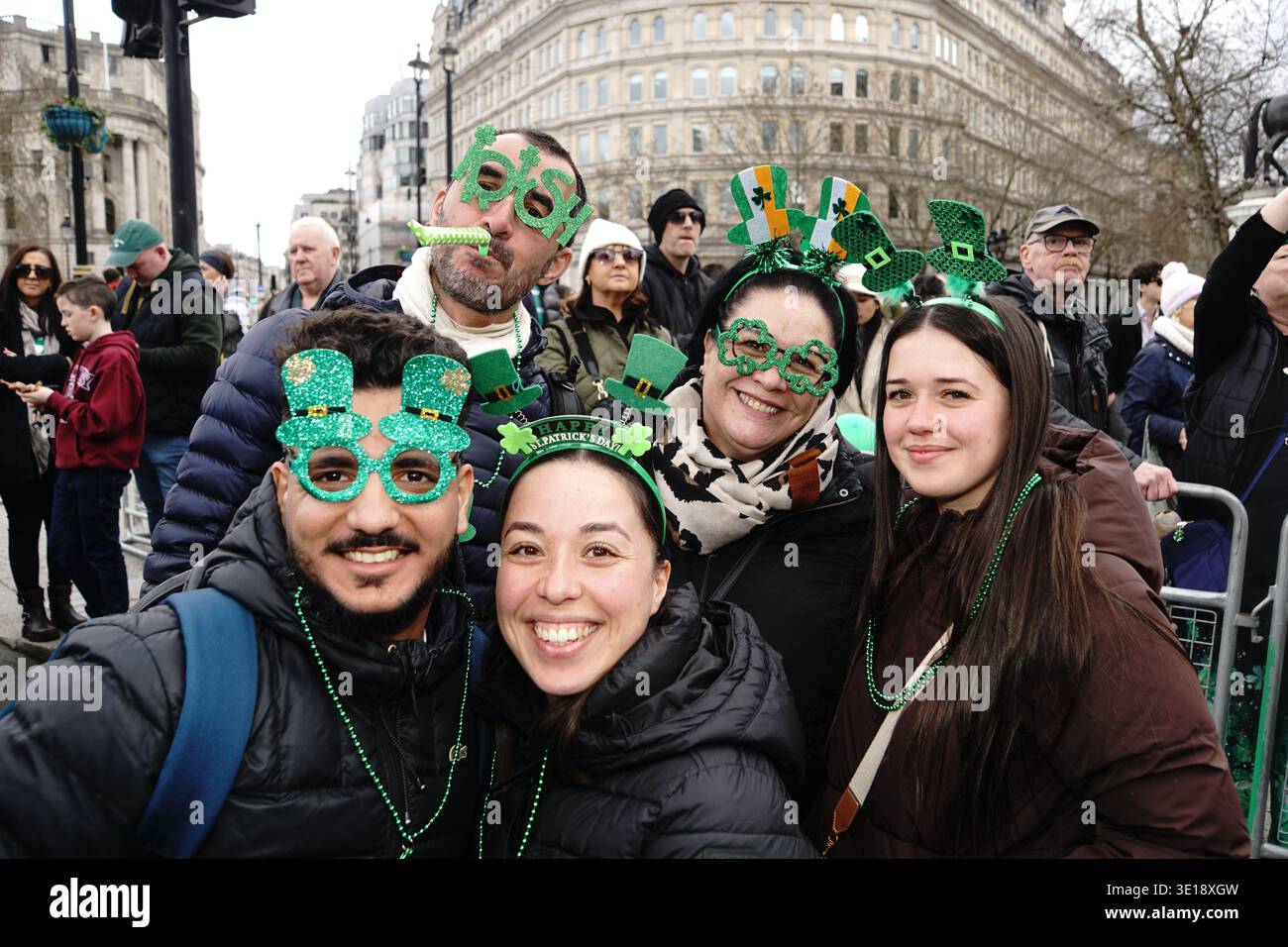 London, Trafalgar Square, UK. 15th March 2026. St Patrick's Day Parade ...