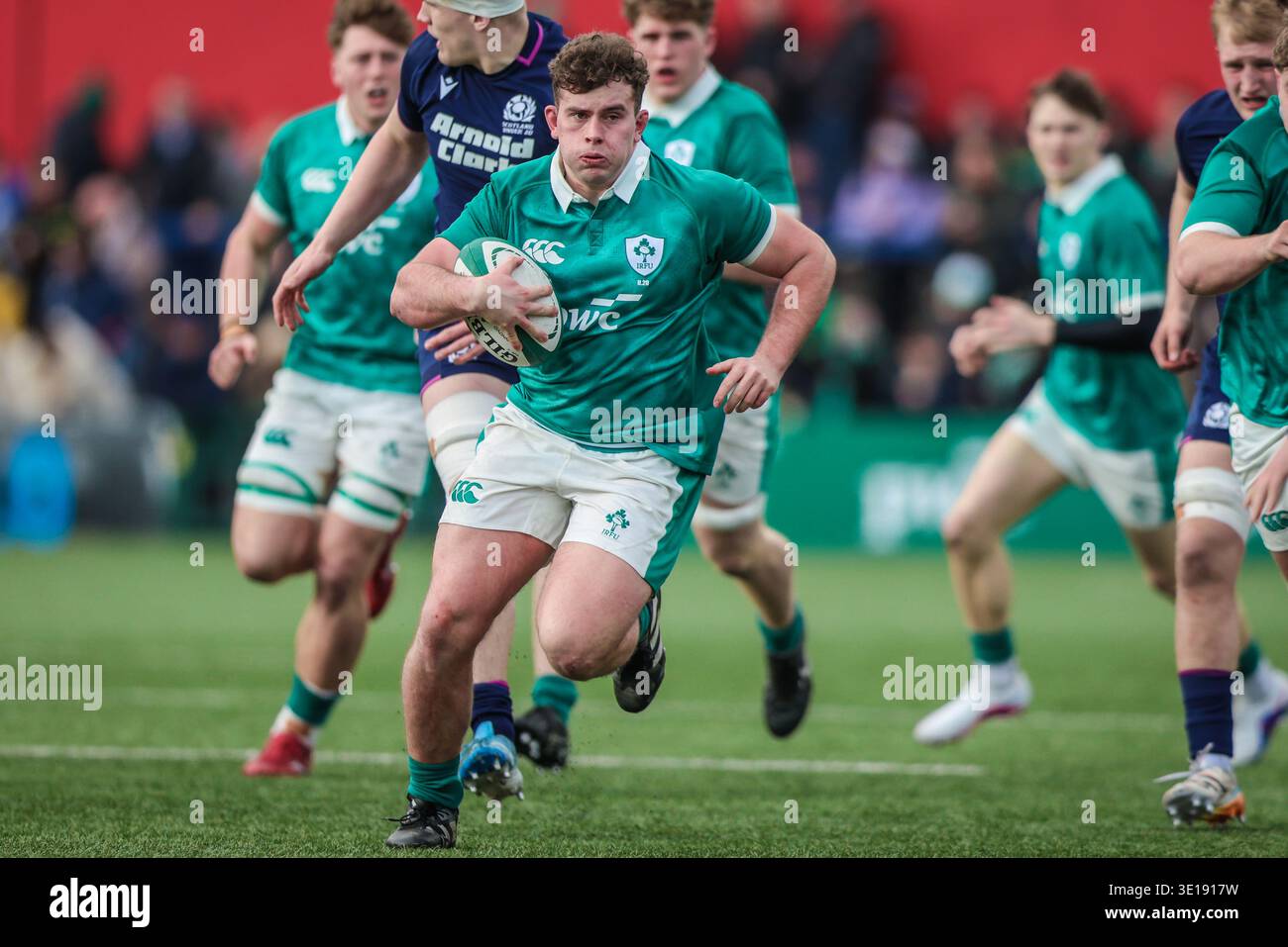 Max Doyle of Ireland during the U20 Six Nations at Virgin Media Park in ...