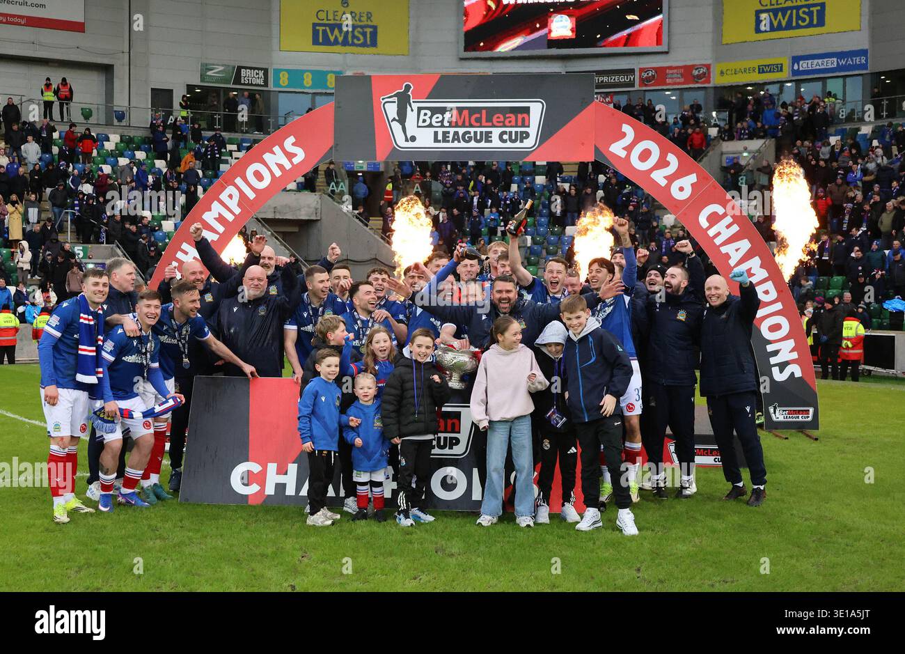 Windsor Park, Belfast, Northern Ireland, UK. 15 Mar 2026. BetMcLean Cup ...