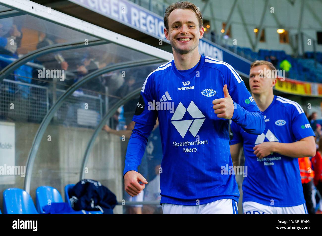 Molde 20260314. The elite football match between Molde and Rosenborg at ...