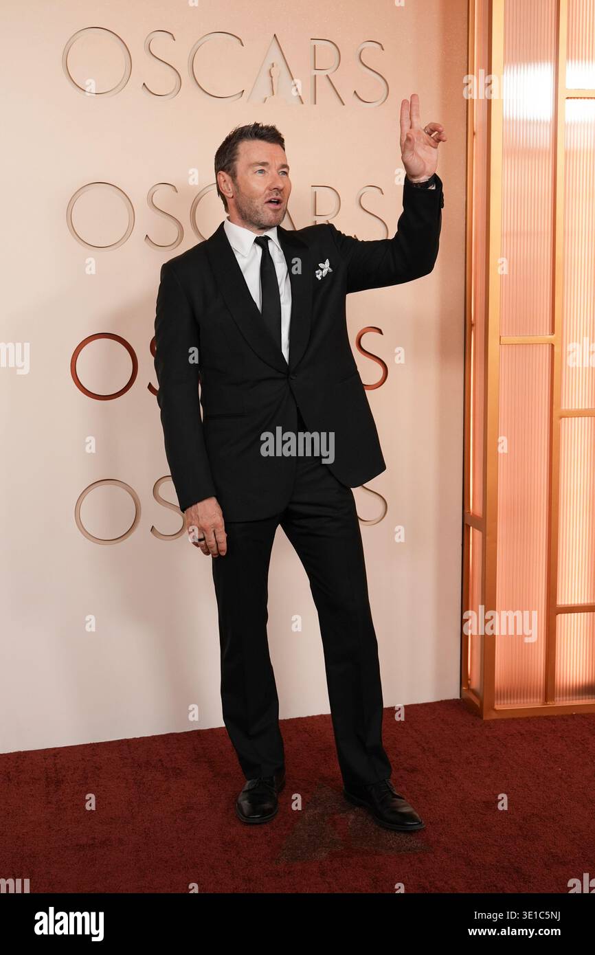 Joel Edgerton arrives at the Oscars on Sunday, March 15, 2026, at the ...