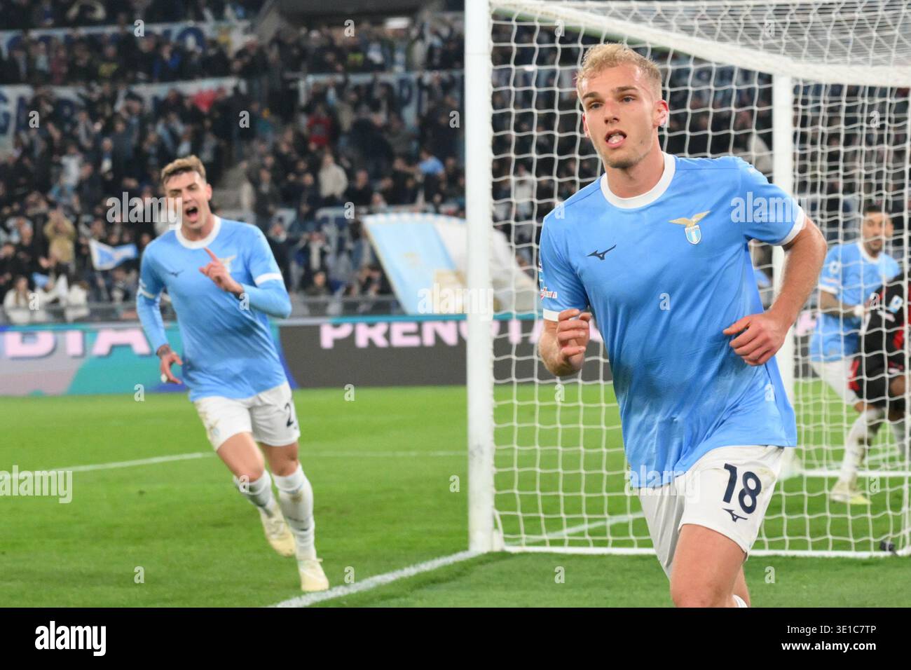 Olimpico Stadium, Rome, Italy - Gustav Isaksen of SS Lazio celebrates ...