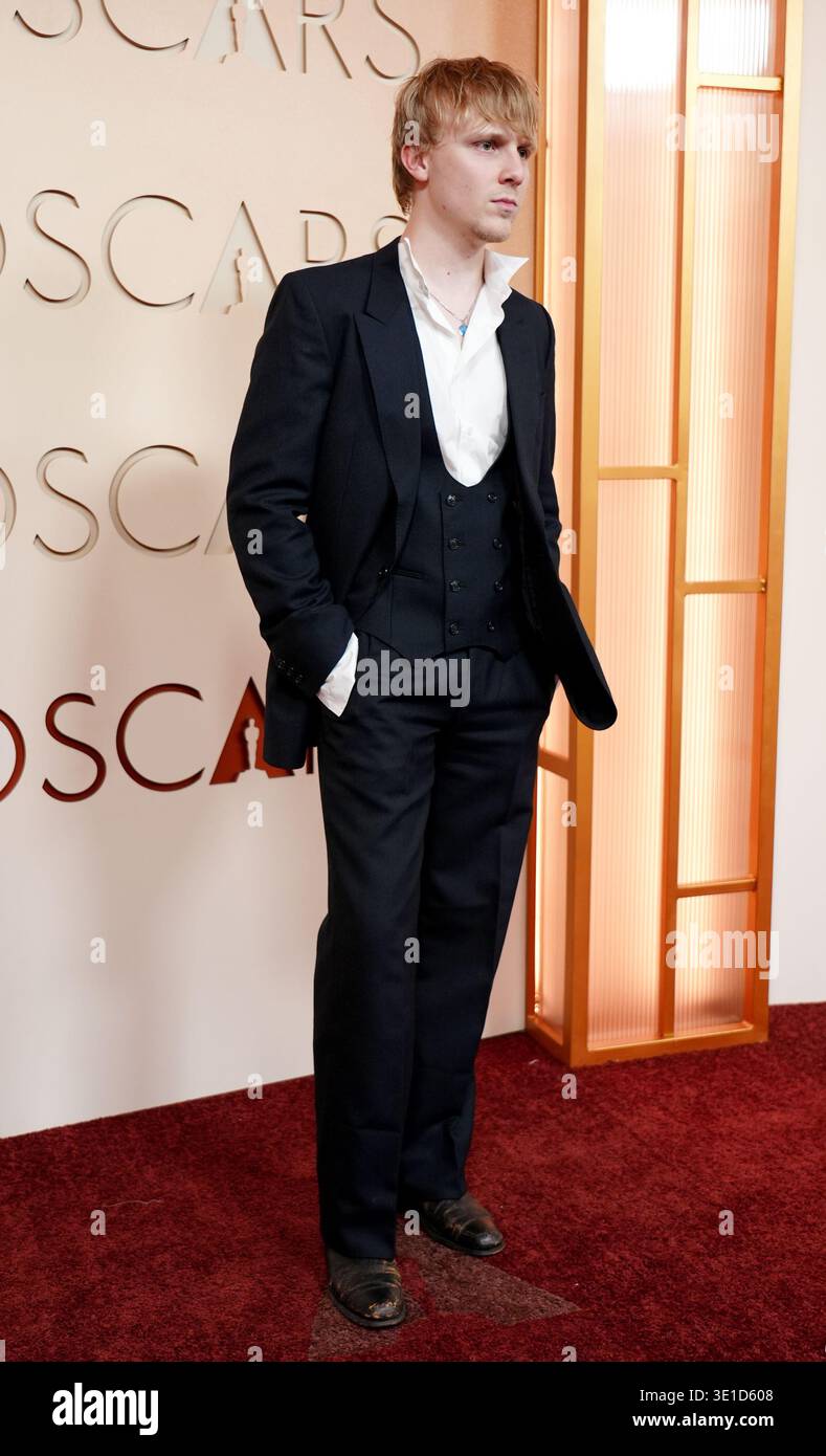 Miles Elliot arrives at the Oscars on Sunday, March 15, 2026, at the ...