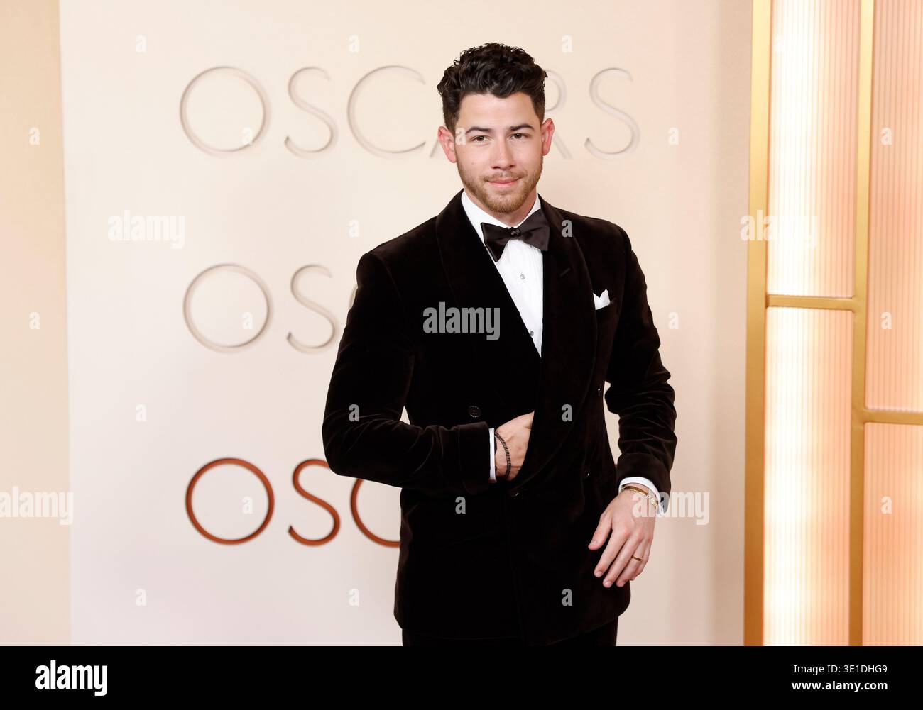 Nick Jonas attends the 98th Oscars on the red carpet for the 98th ...