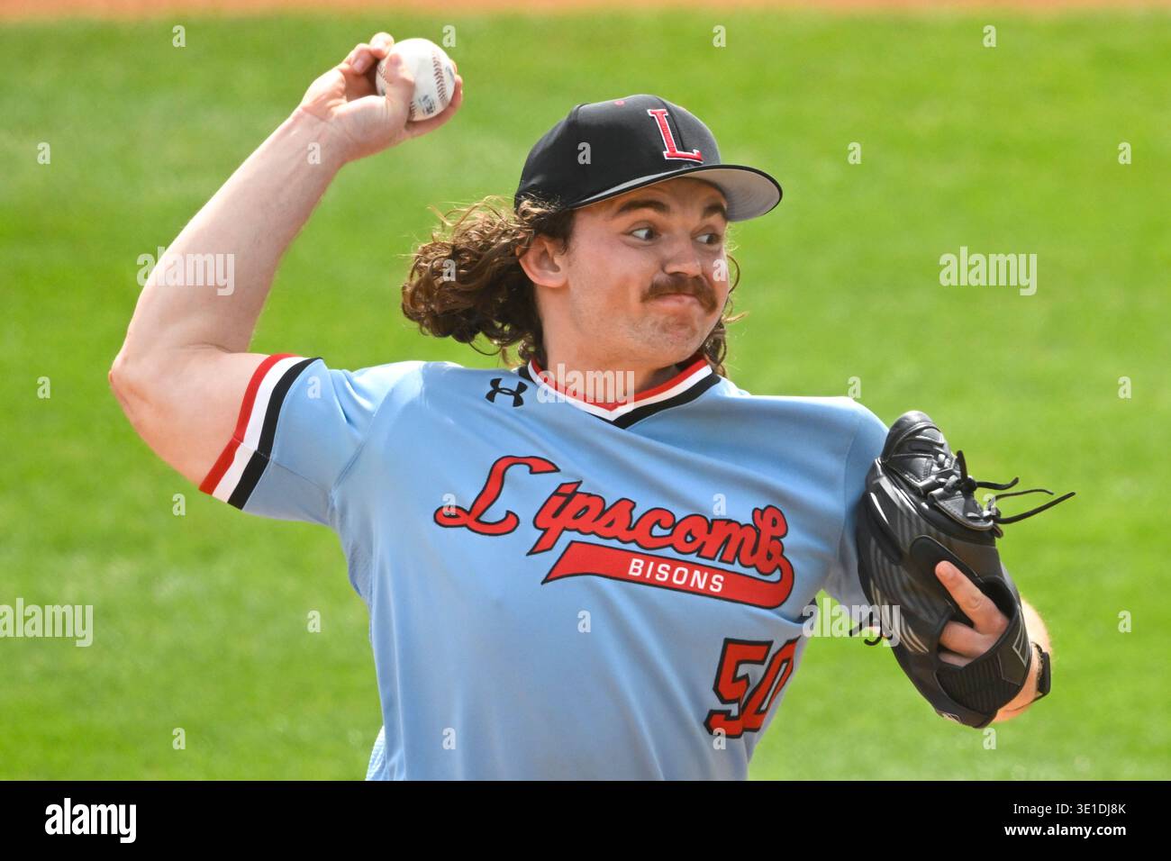 Lipscomb pitcher Tanner Lyne (50) plays North Alabama in an NCAA ...