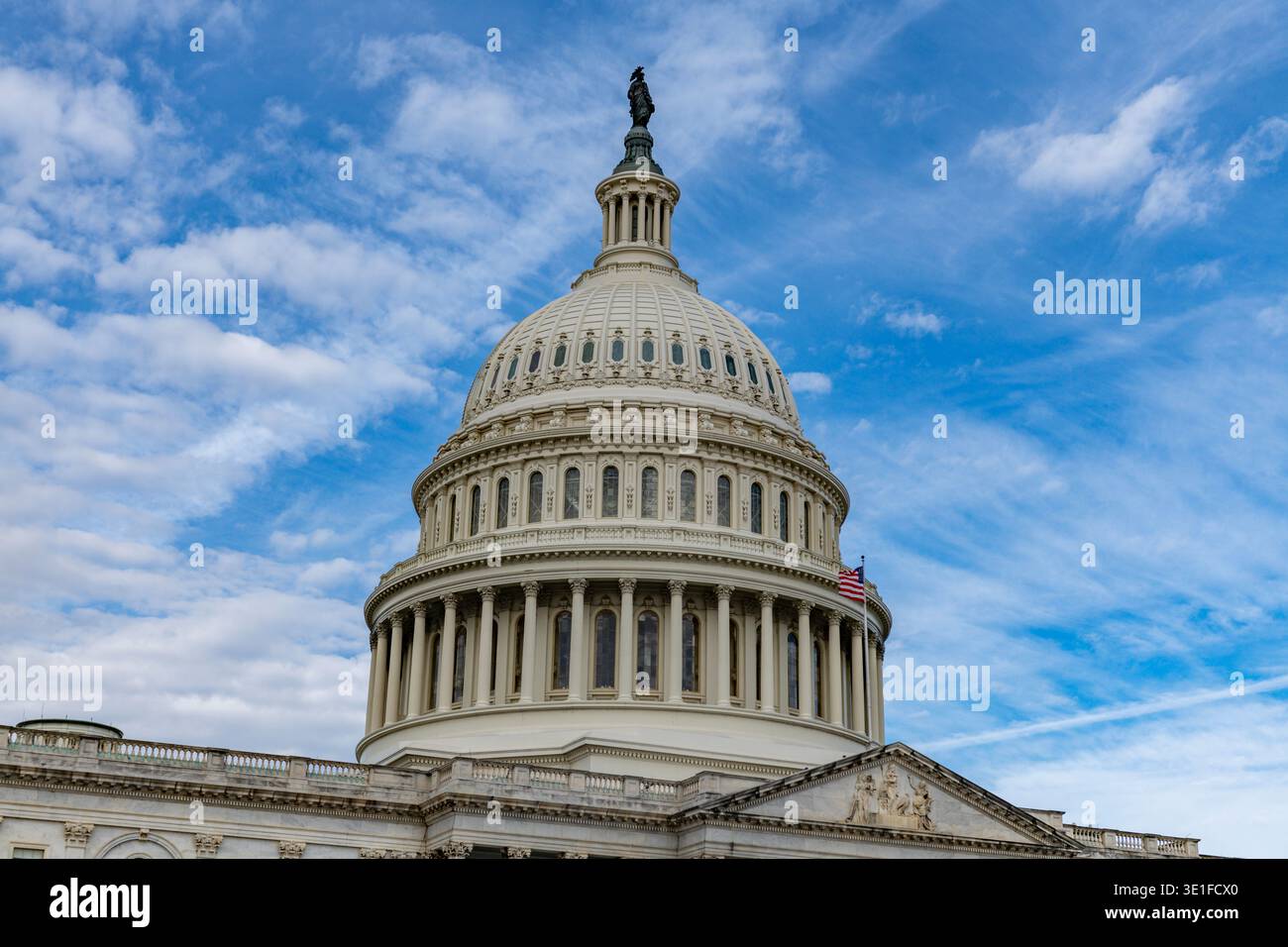 USA Capitol skyline Washington DC sky. USA democracy freedom patriotic ...