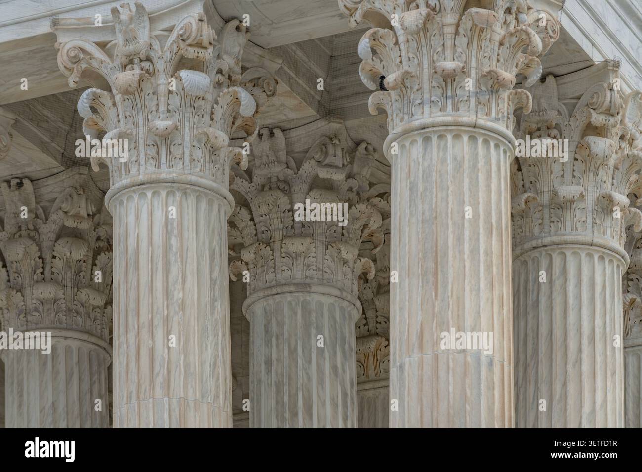 Columns marble Tall vertical facade. Columns architectural symmetry ...