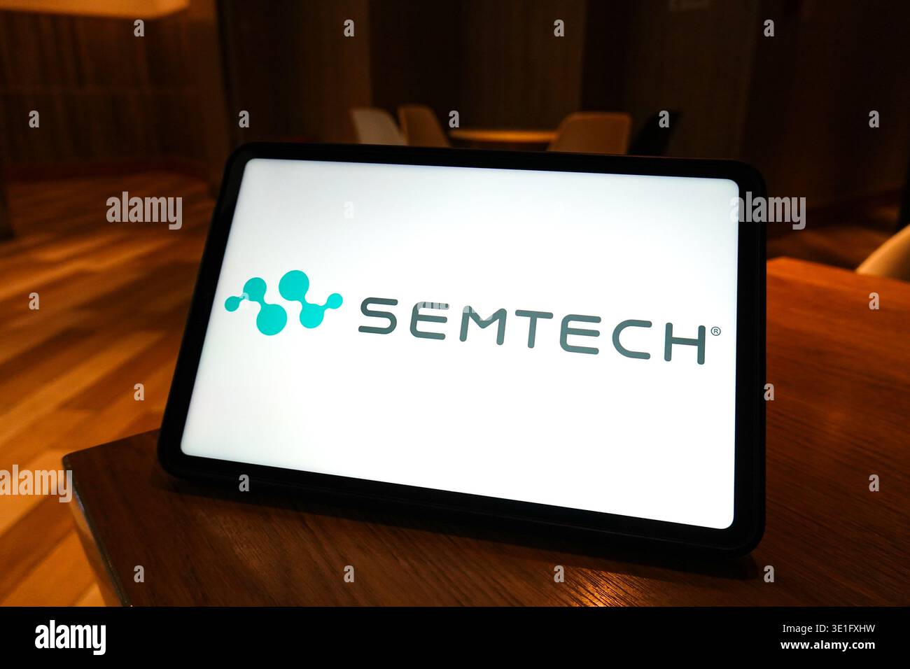 China. 14th Mar, 2026. In this photo illustration, the Semtech logo is ...