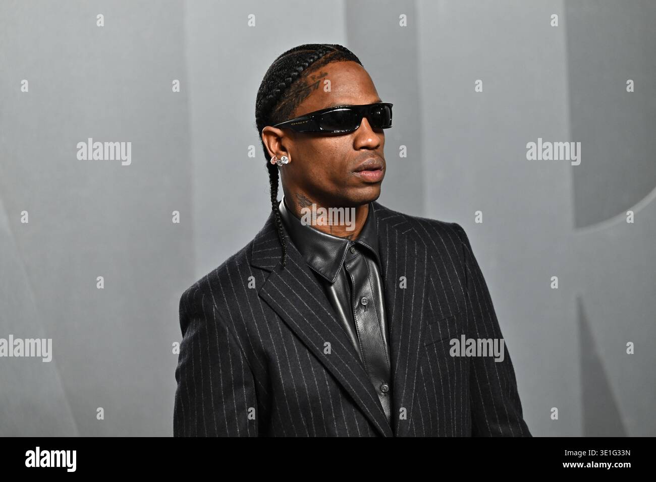 Travis Scott arrives at the Vanity Fair Oscar Party on Sunday, March 15 ...