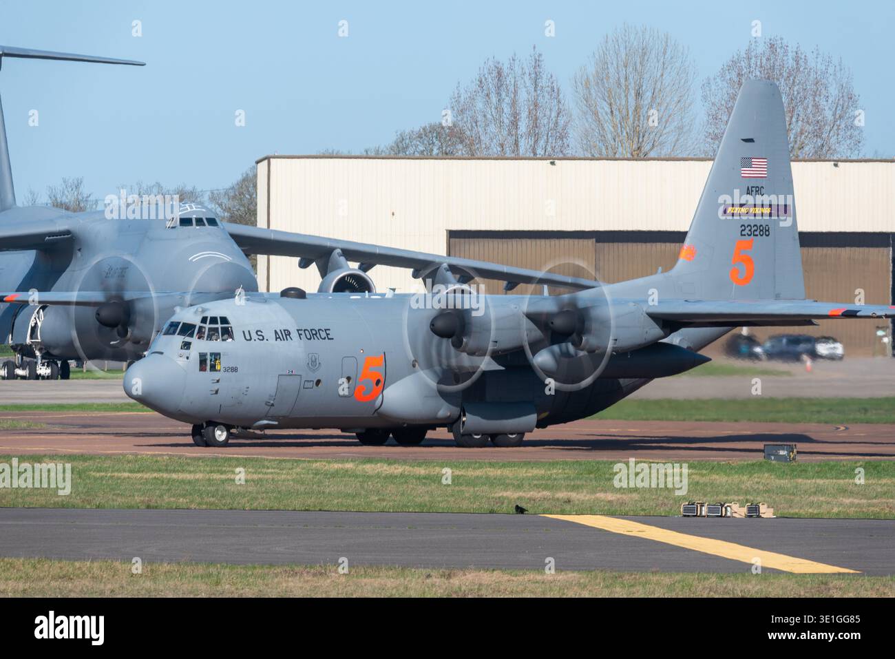 US Air Force Lockheed C-130H Hercules transport plane at RAF Fairford ...