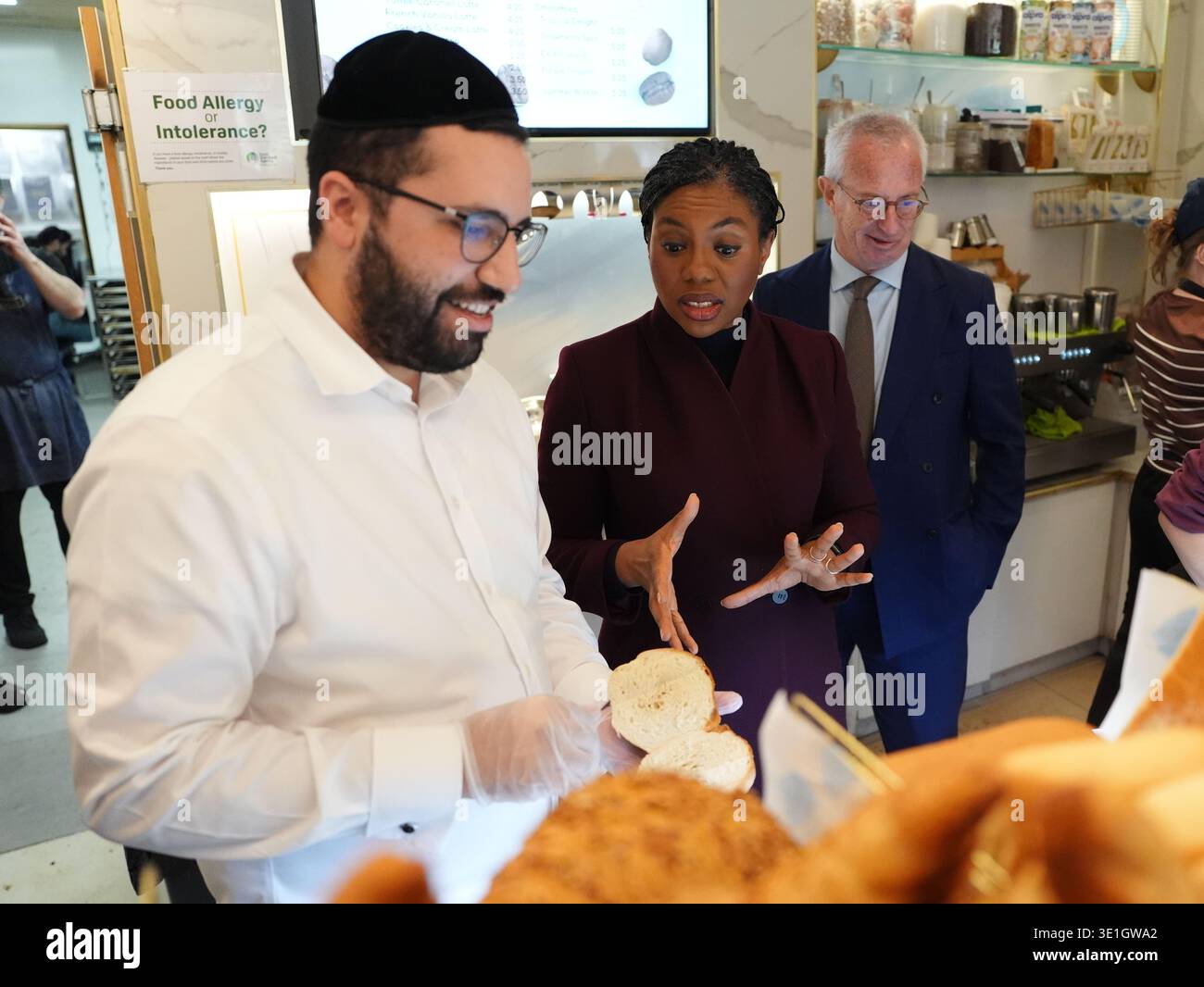 (left to right) Owner of Coco bakery Jonathan Cohen, Conservative Party ...