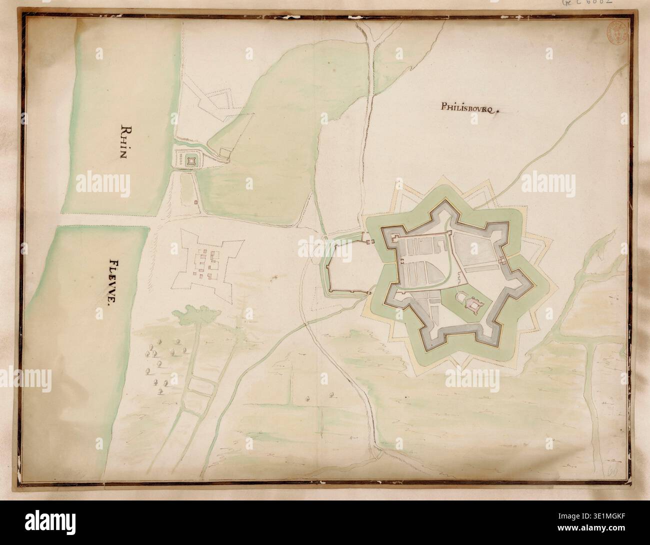 Rhine frontier fortified city map hi-res stock photography and images ...