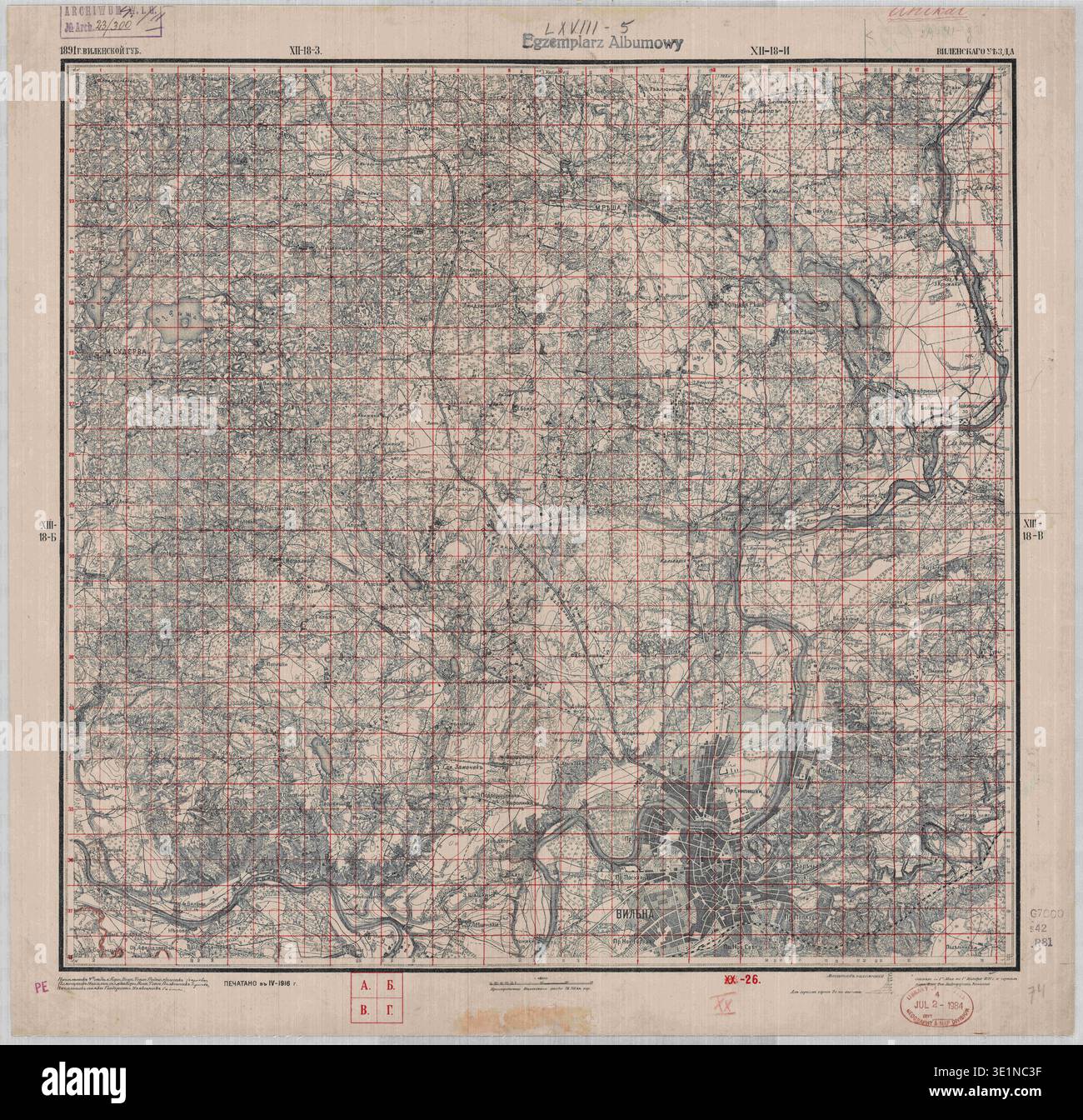 One verst scale topographic map hi-res stock photography and images - Alamy