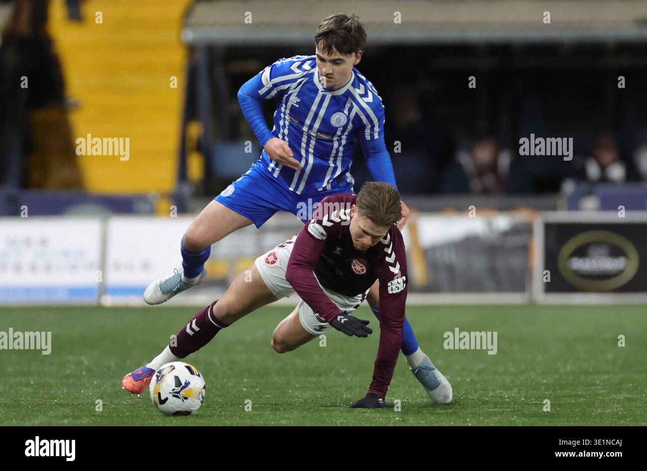 Kilmarnock's Findley Curtis (top) during the William Hill Premiership ...