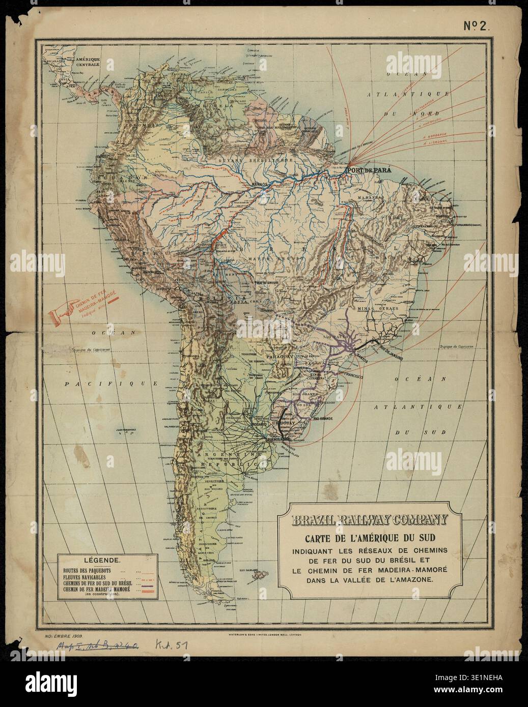 Railway line chart south america hi-res stock photography and images ...