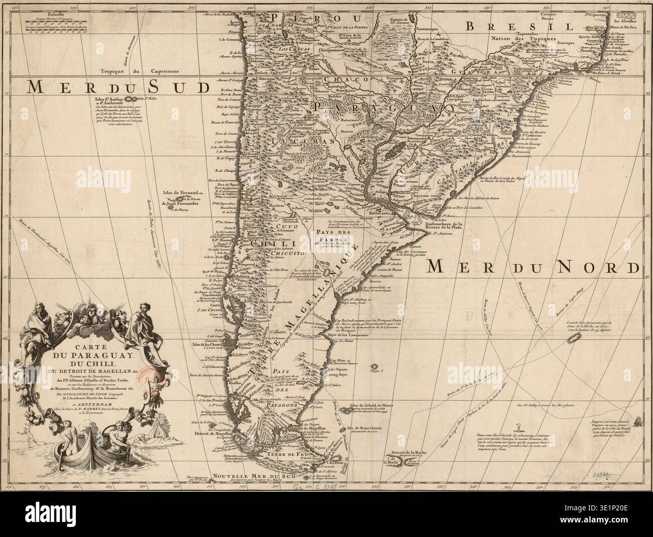 This historical map, created by Guillaume de L'Isle in 1703, shows ...