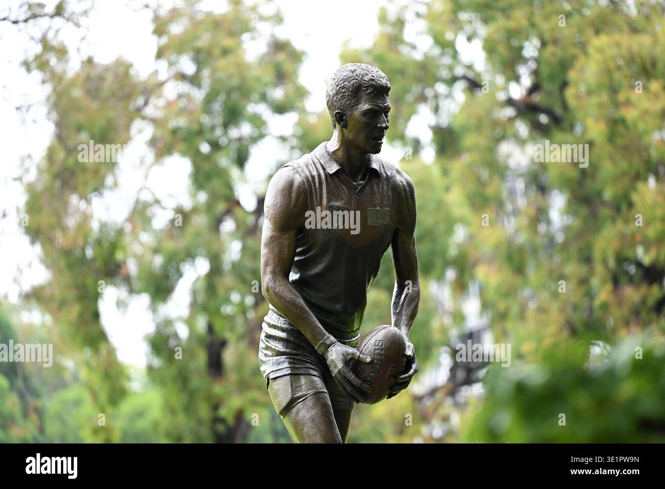 The Jim Stynes Statue at Yarra Park in Melbourne, Tuesday, March 17 ...