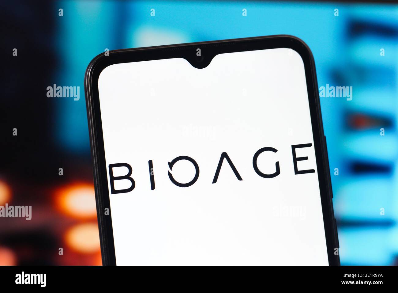 In this photo illustration, the BioAge Labs logo is seen displayed on a ...