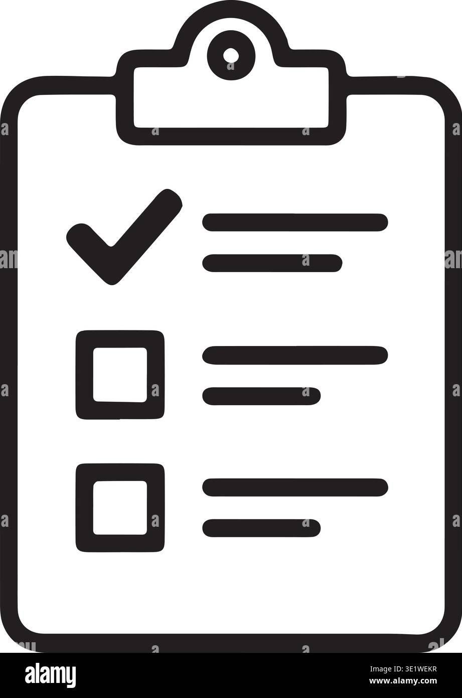 Checklist clipboard task line Stock Vector Images - Alamy