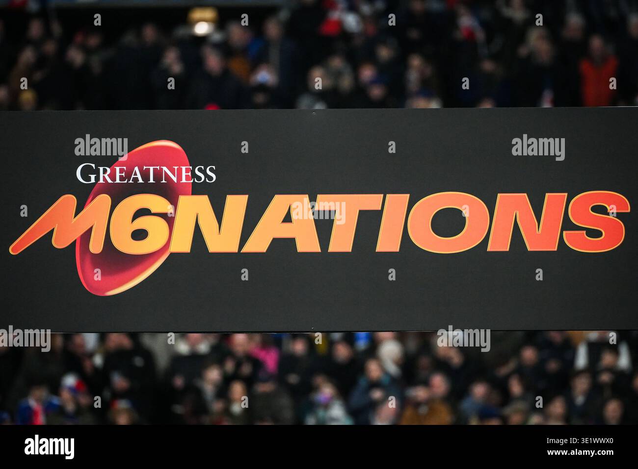 Illustration of the official logo of Six Nations during the 2026 Six ...