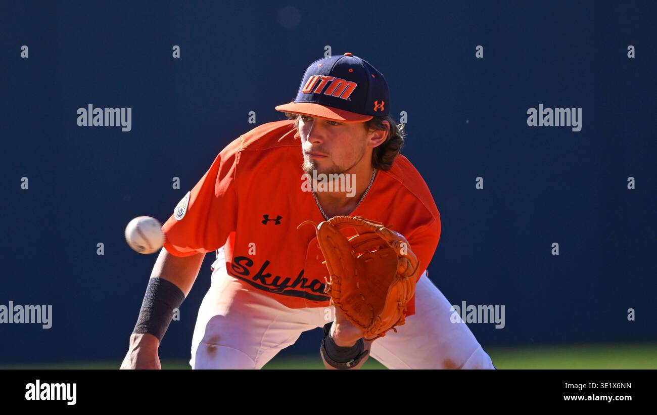 UT Martin infielder Andrew Davis (4) plays Citadel in an NCAA baseball ...