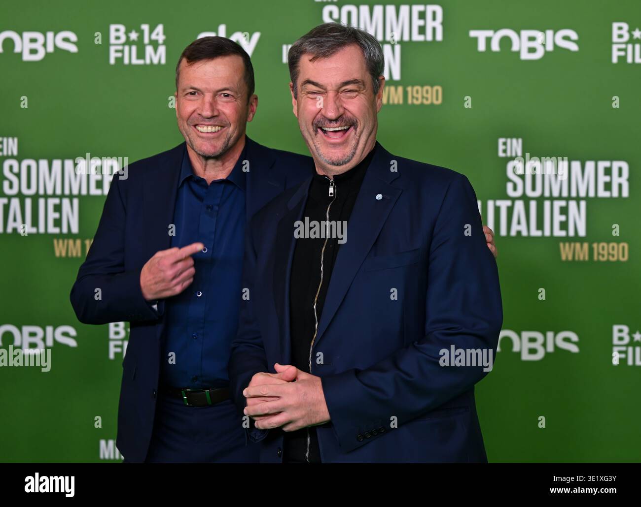 Munich, Germany. 16th Mar, 2026. Lothar Matthäus (l) and Markus Söder ...